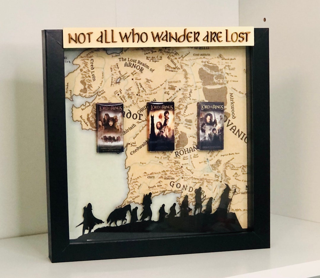 LOTR 3D Movie Shadowbox, Fathers Day Gift, Man Cave Decor, Present for ...