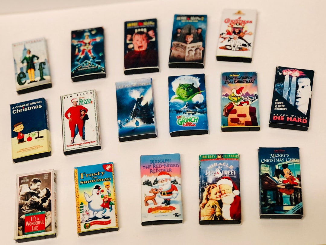 Set of 5 Handmade 3D Christmas Movie VHS Tape Magnets-choose Your 5 ...