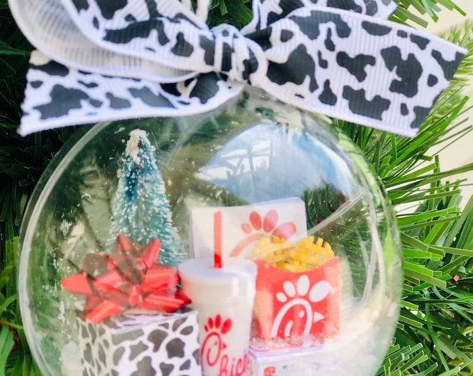 Chick-fil-a Christmas Ornament, Handmade Funny Holiday Gift, Unique ...