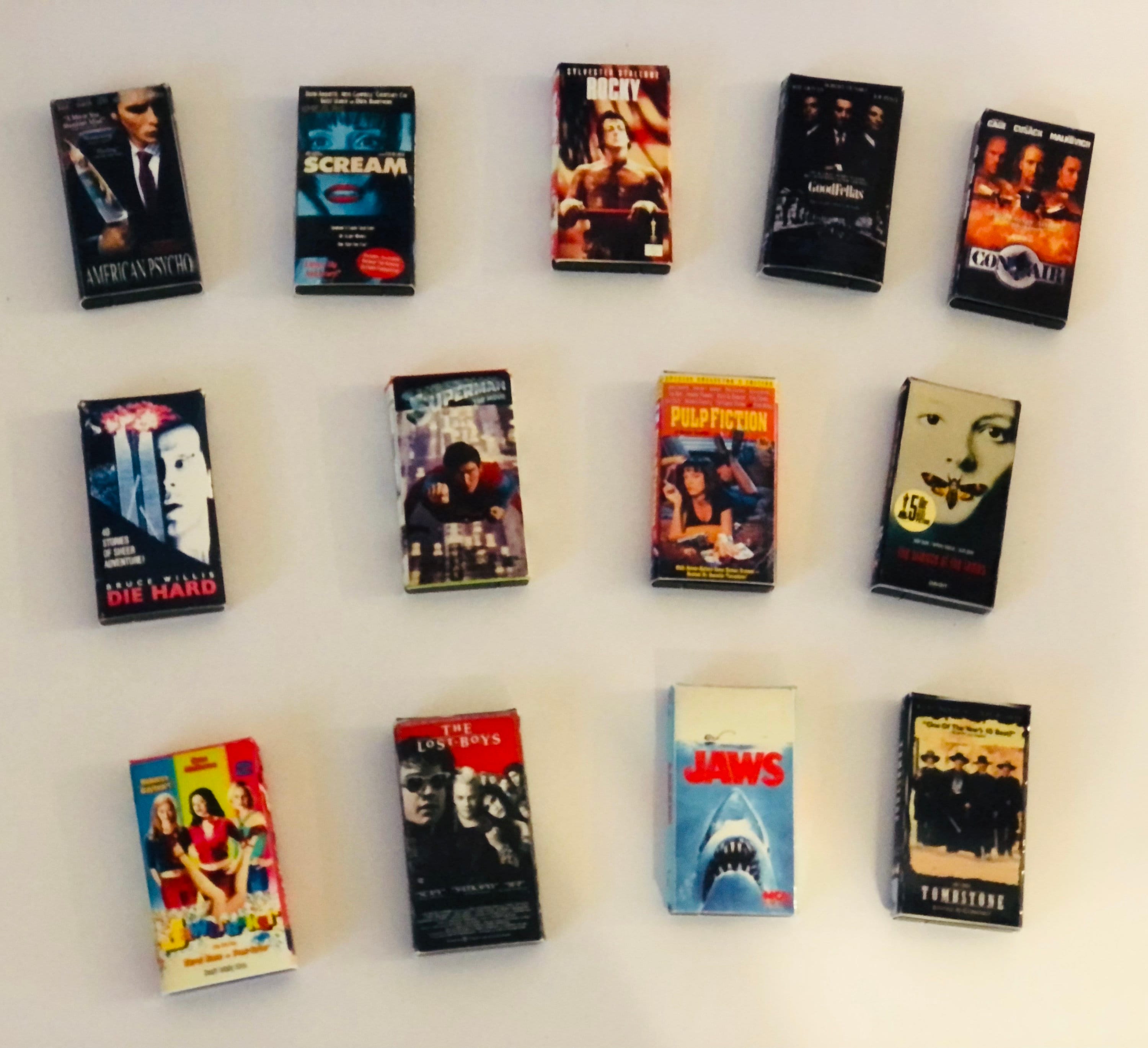Handmade 3D Movie VHS Tape Magnets: Retro Decor Gift - Etsy