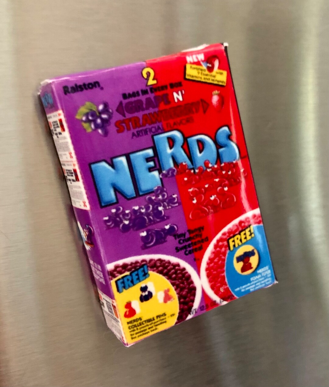 Handmade 3D Nerds Cereal Magnet, 80s Notalgia Art, Unique Housewarming ...