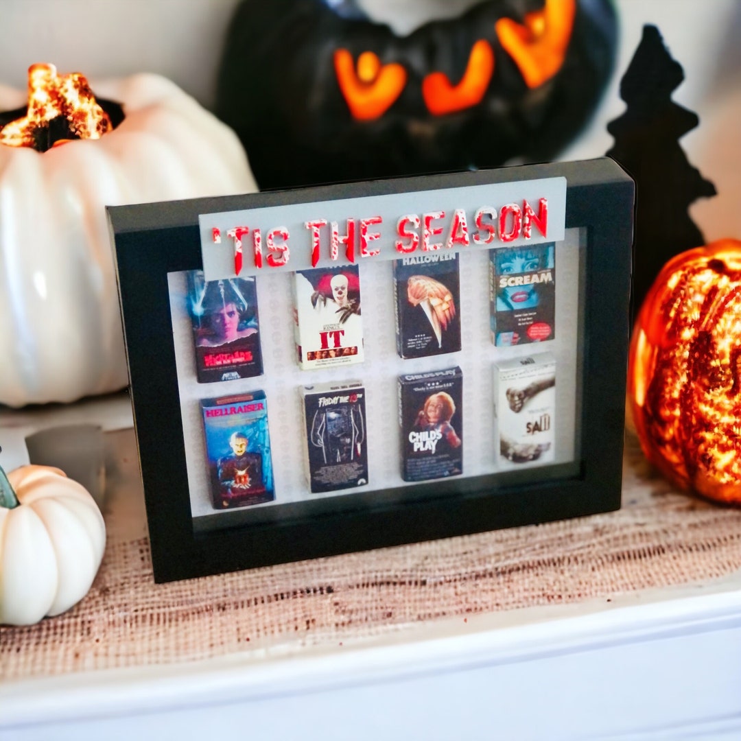 Handmade Halloween Horror Movie Shadow Box, 5x7, VHS Movie Art, Retro ...