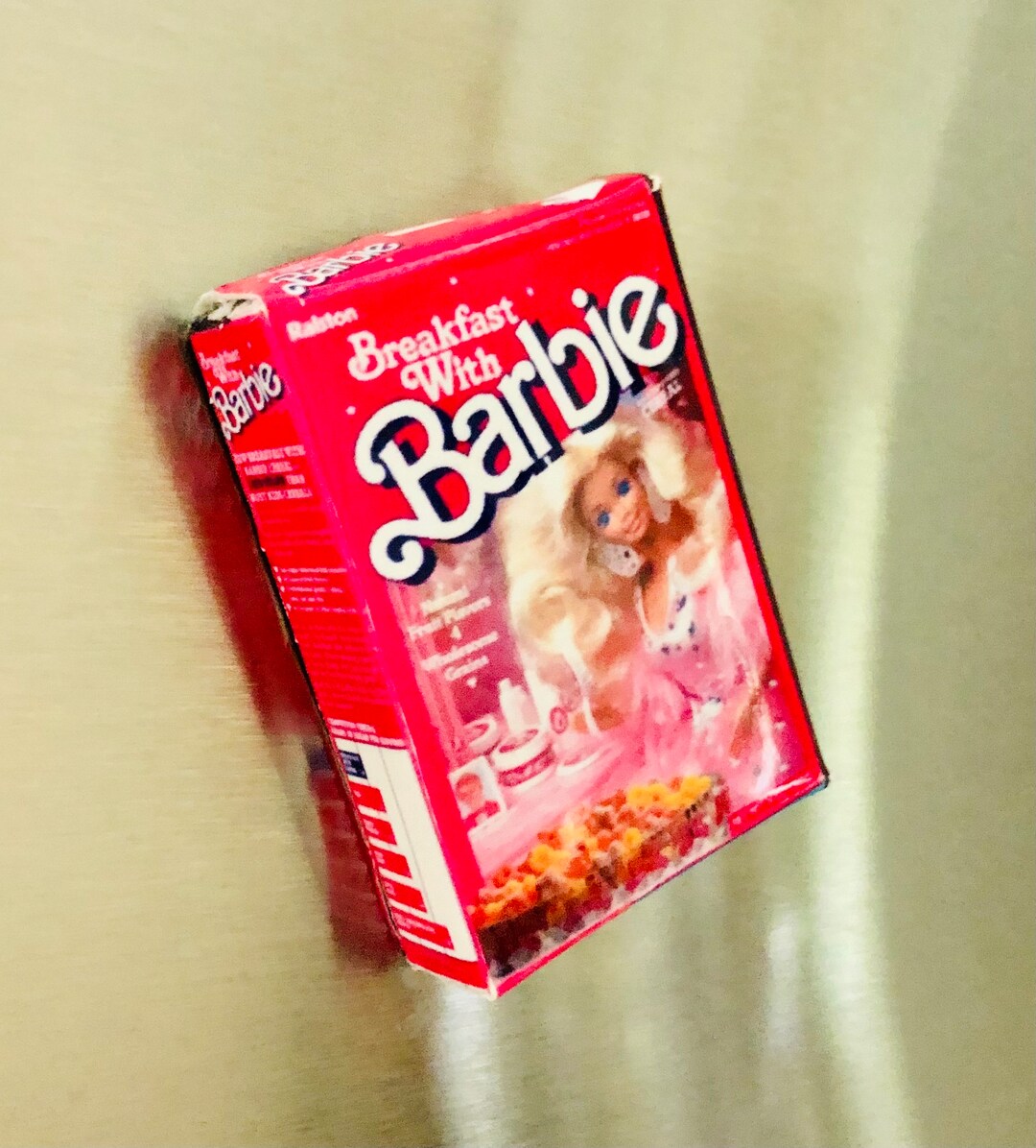 Handmade 3D Barbie Cereal Magnet, Unique Fun Home Decor, Retro Cereal ...