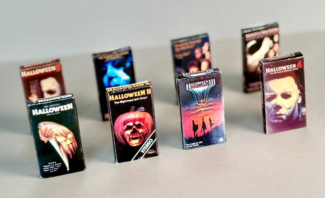 Halloween Movie VHS Magnet Set: Retro Horror Decor - Etsy