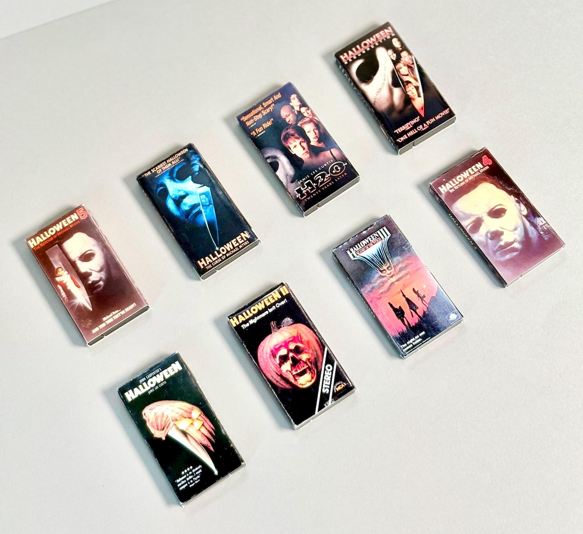 Halloween Movie VHS Magnet Set: Retro Horror Decor - Etsy