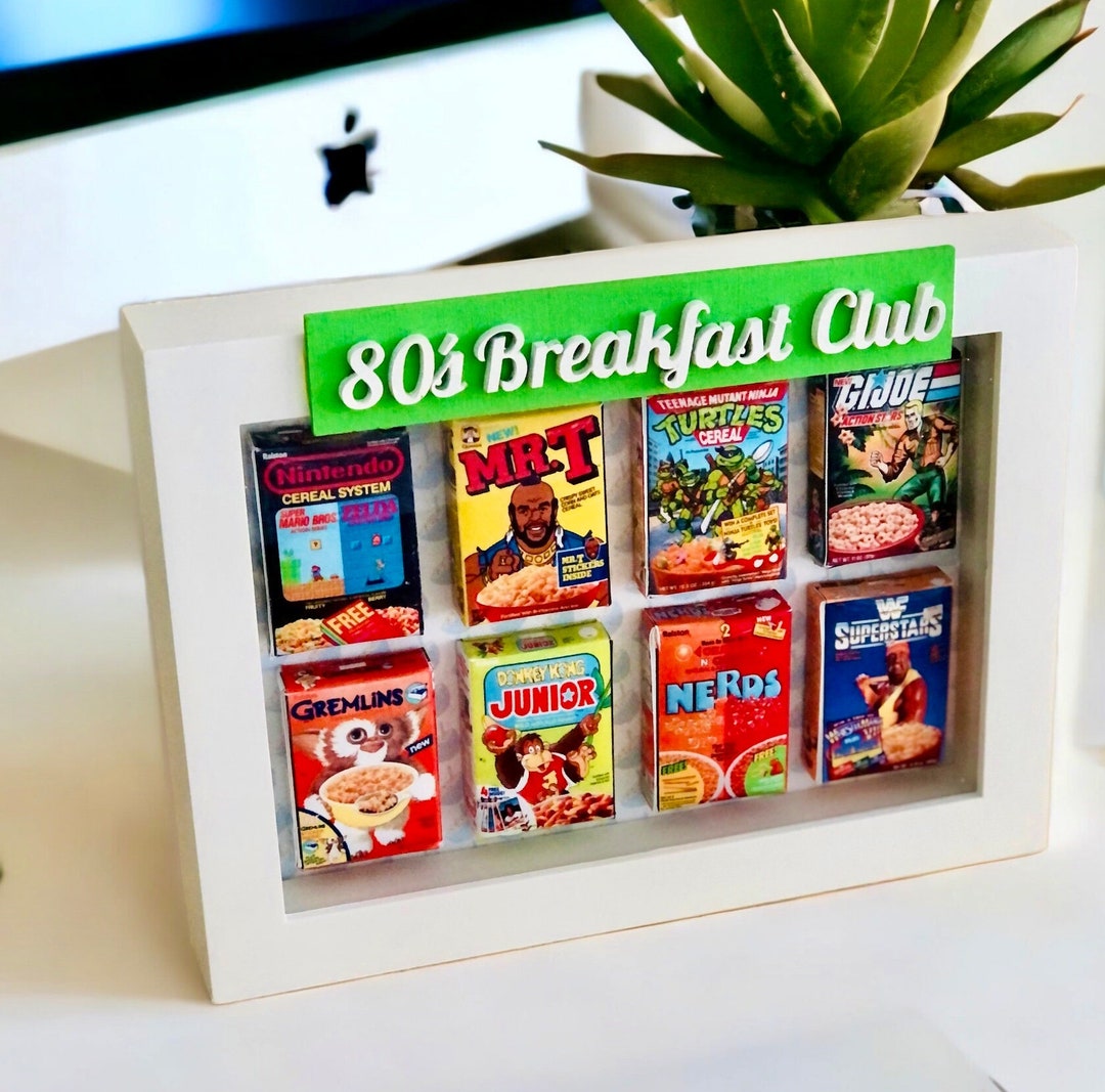 Handmade 3D 80's Cereal Shadow Box, Choose Your Favorite Cereal, Retro ...