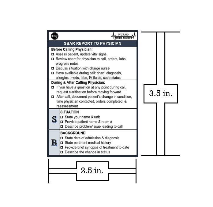 SBAR Report Digital Download Badge Buddy (Download Now) - Etsy