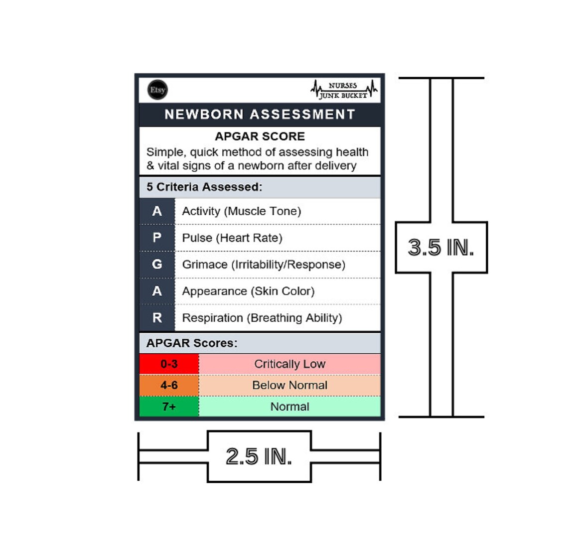 APGAR Digital Download Badge Buddy - Etsy