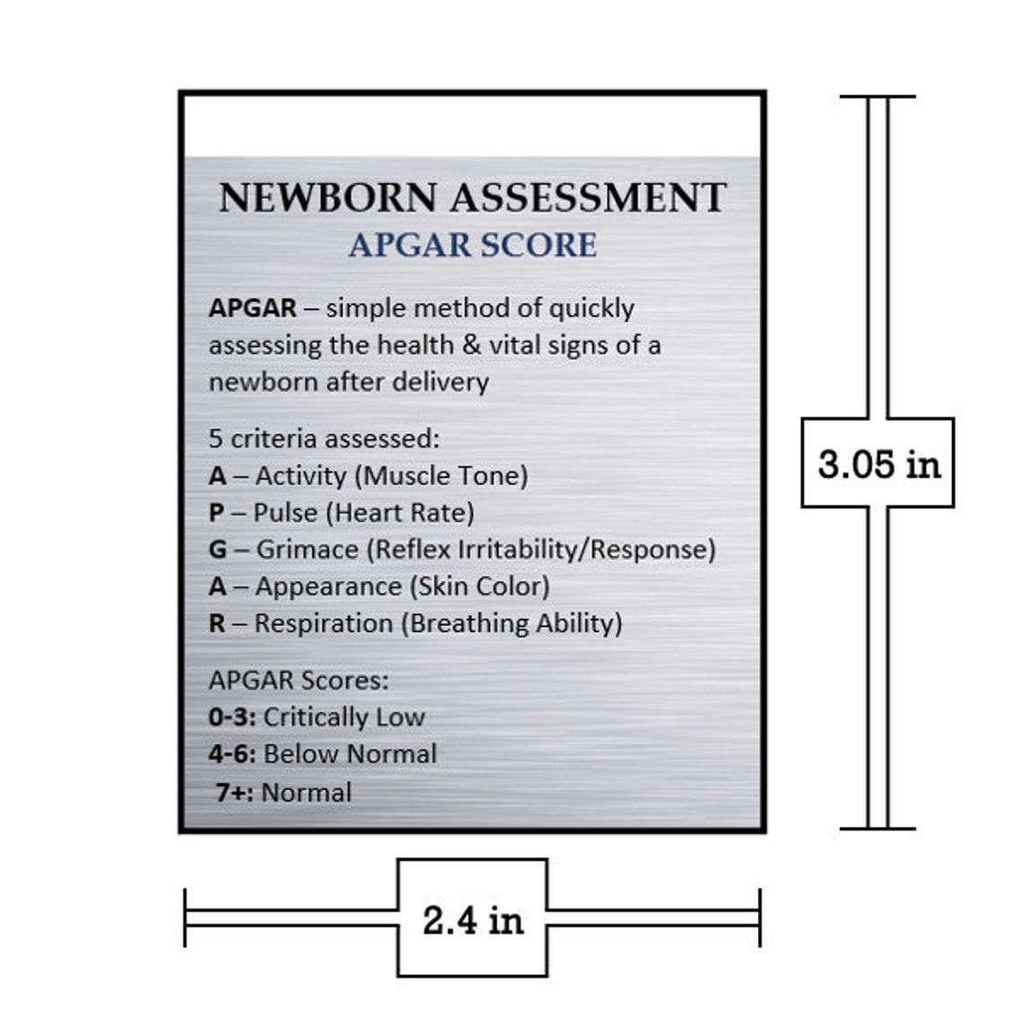 APGAR Digital Download Badge Buddy - Etsy