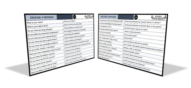 Badge Buddy English to Spanish Translation - Etsy