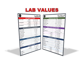 Lab Values Badge for Nurses - Etsy