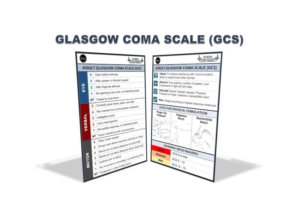 Glasgow Coma Scale Digital Download Badge Buddy - Etsy Australia