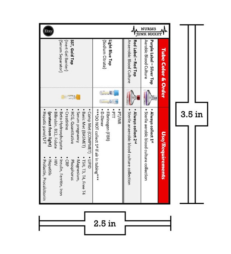 Badge Buddy Lab Draw Tubes & Tests - Etsy