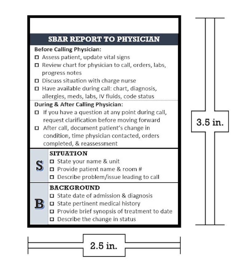 Badge Buddy SBAR Report - Etsy