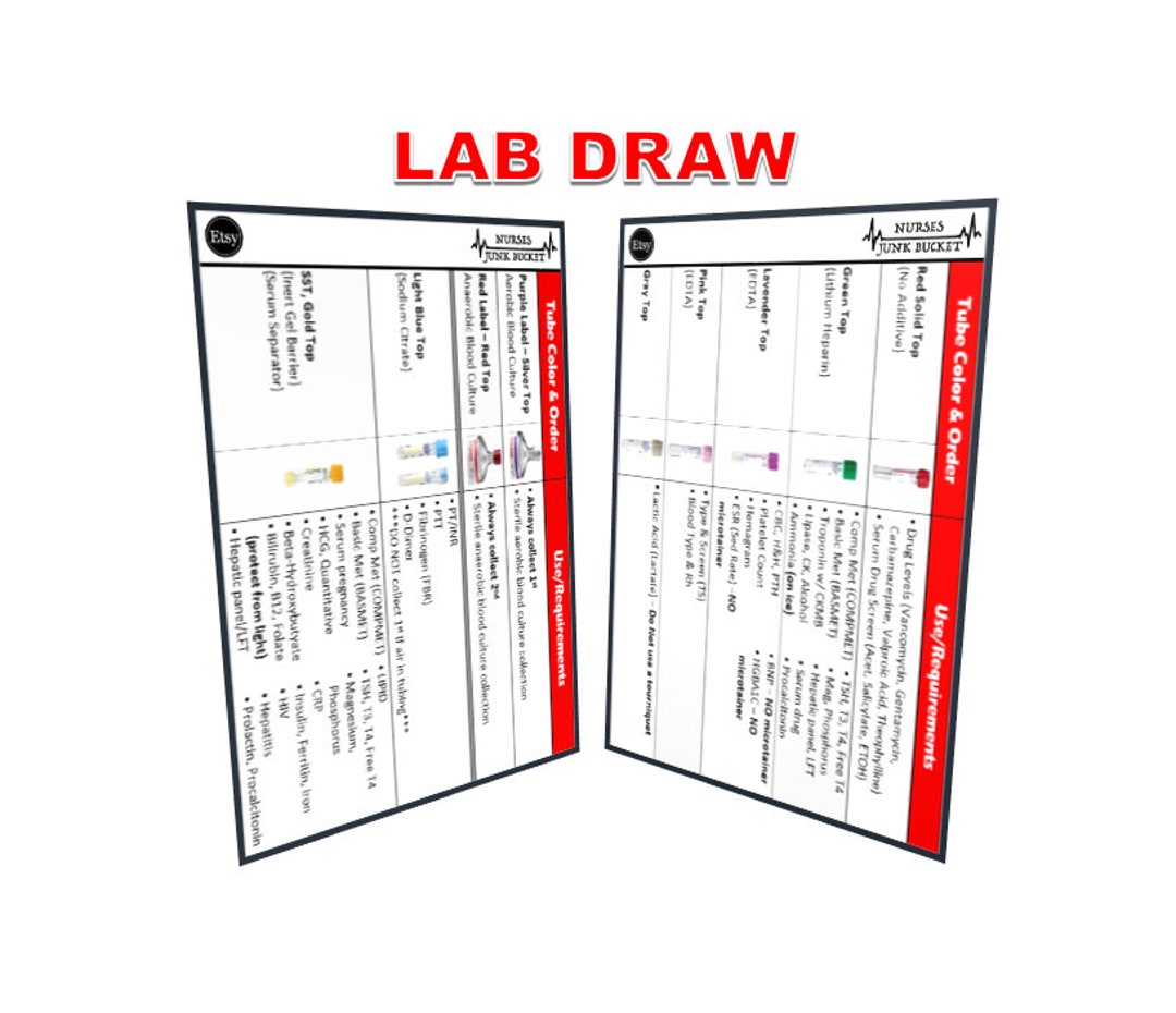 Badge Buddy - Lab Draw Tubes & Tests - Etsy