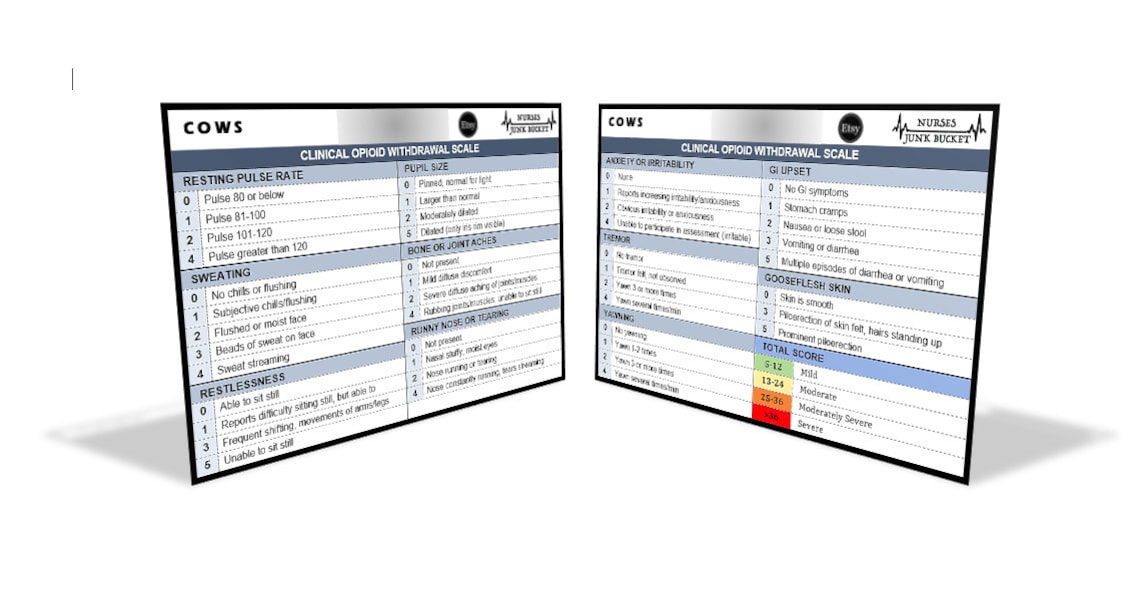 Clinical Opioid Withdrawal Scale COWS Digital Download Badge - Etsy