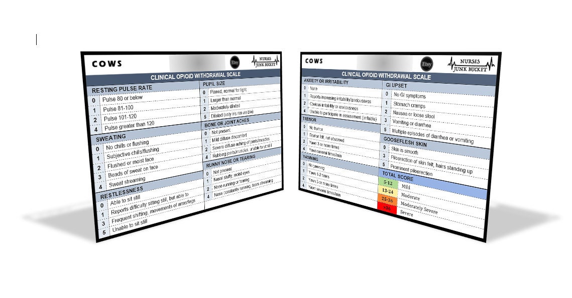 Clinical Opioid Withdrawal Scale COWS Digital Download Badge - Etsy