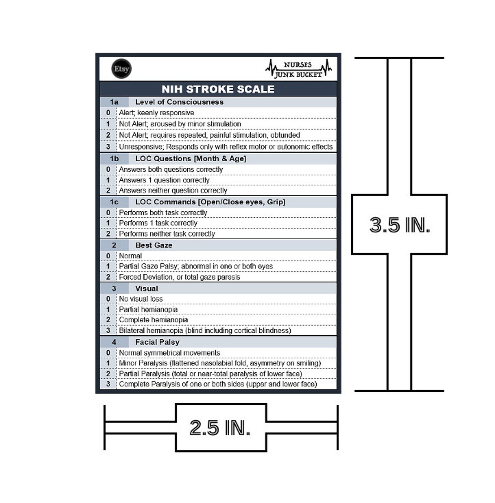 NIHSS Digital Download Badge Buddy - Etsy