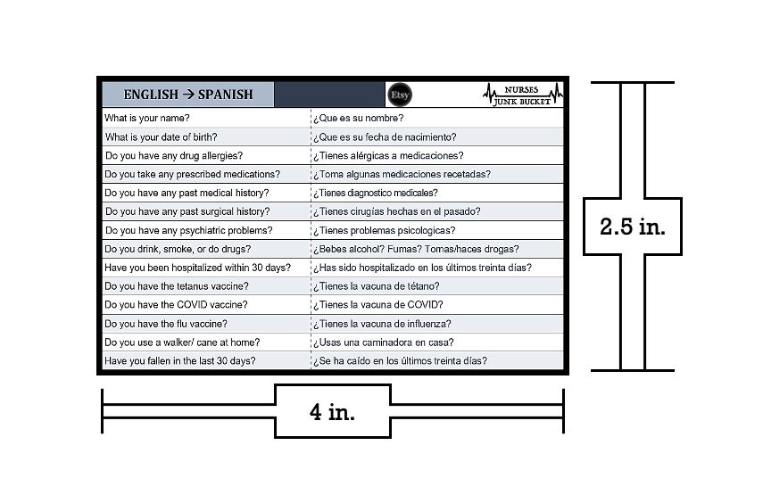 Badge Buddy English to Spanish Translation - Etsy