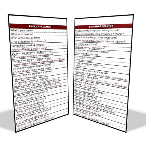 Badge Buddy English to Spanish Translation - Etsy