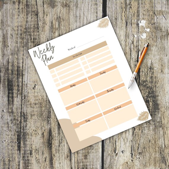 BOHO DIGITAL Weekly Planner - Etsy