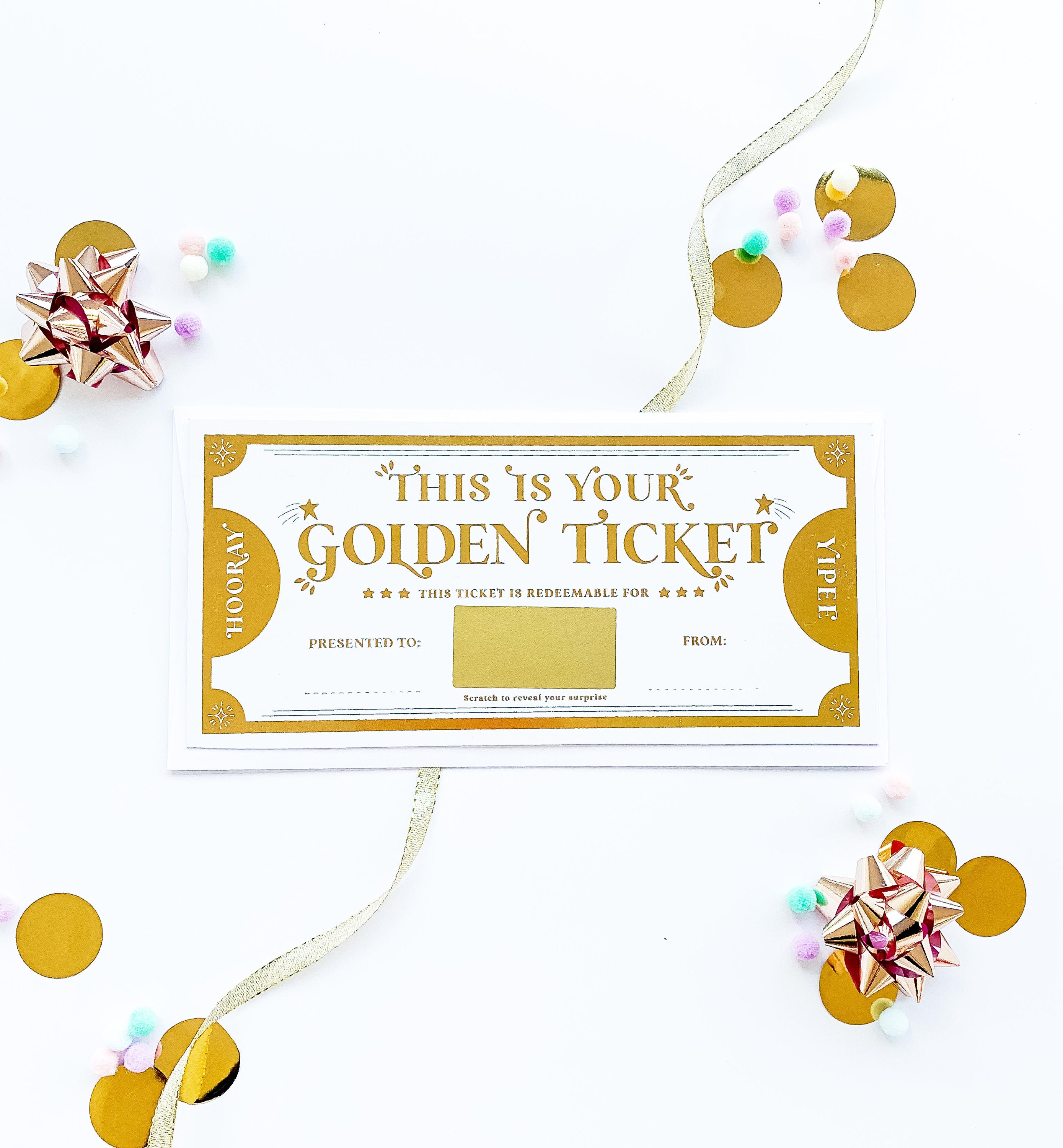 Scratch-off Golden Ticket Surprise & Reveal Gift Voucher - Etsy Australia