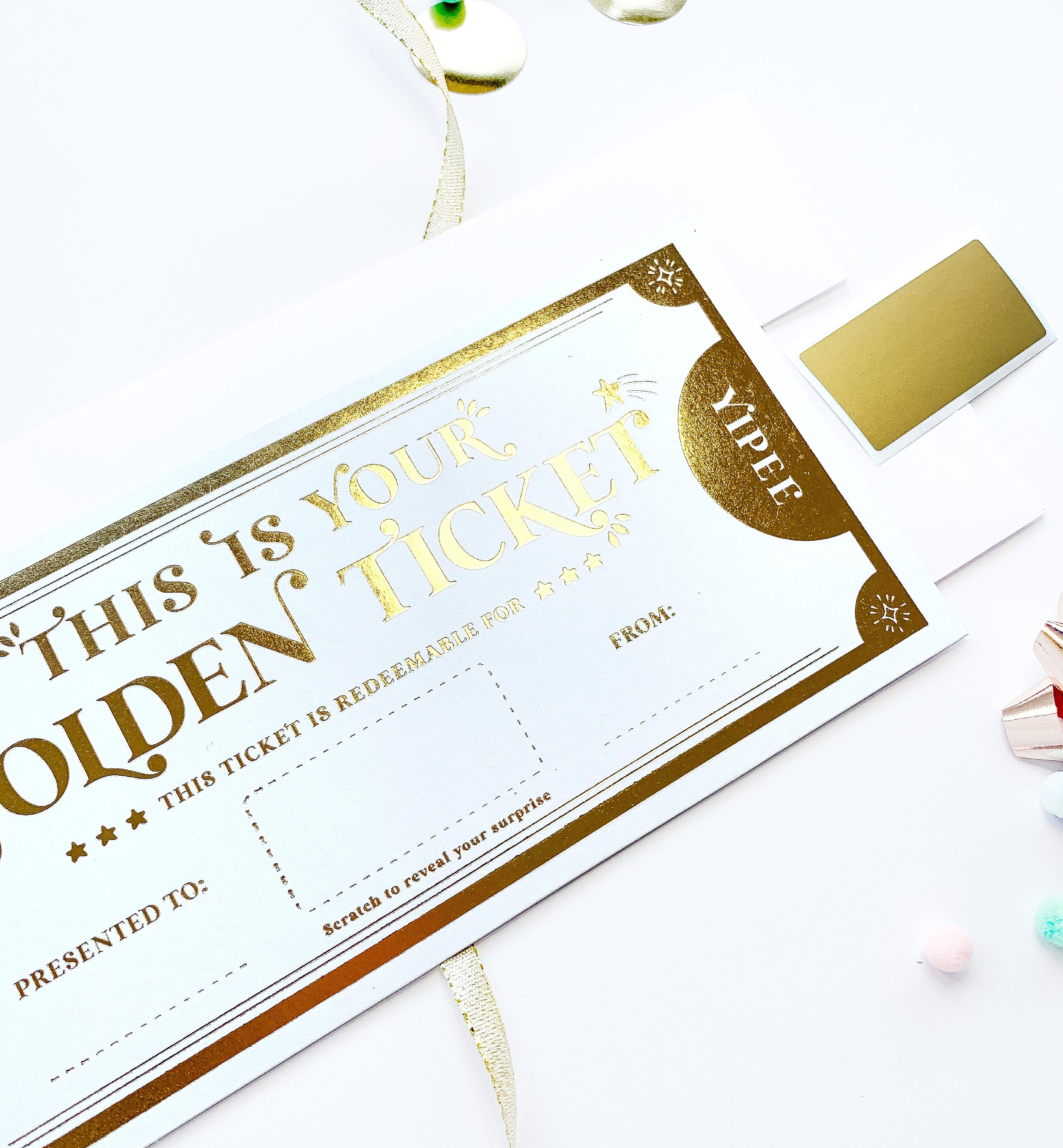 Scratch-off Golden Ticket Surprise & Reveal Gift Voucher - Etsy Australia