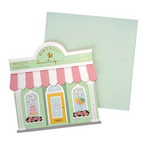 Birthday Boutique Die-cut Greeting Card, Unisex Happy Birthday Greeting ...