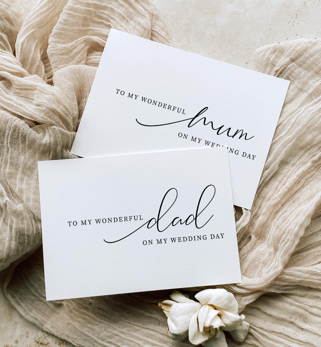 Minimalist Wedding Day Card for Mum and Dad, Brooklyn Collection ...
