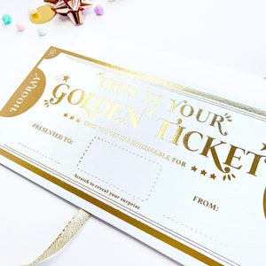 Scratch-off Golden Ticket Surprise & Reveal Gift Voucher - Etsy Australia