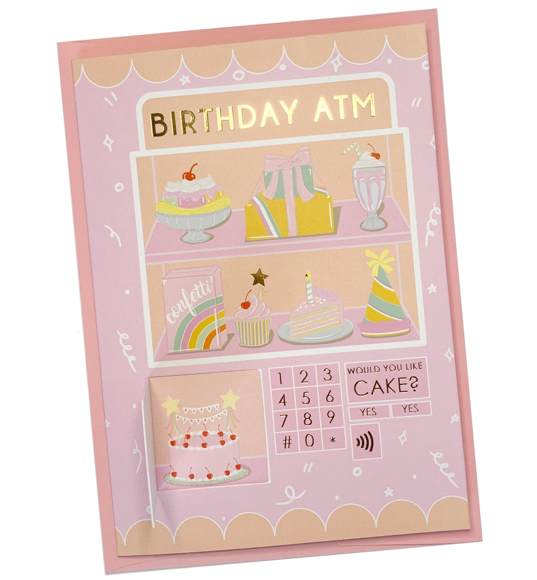 Birthday ATM Greeting Card, Girls Birthday Greeting Card, Funny ...
