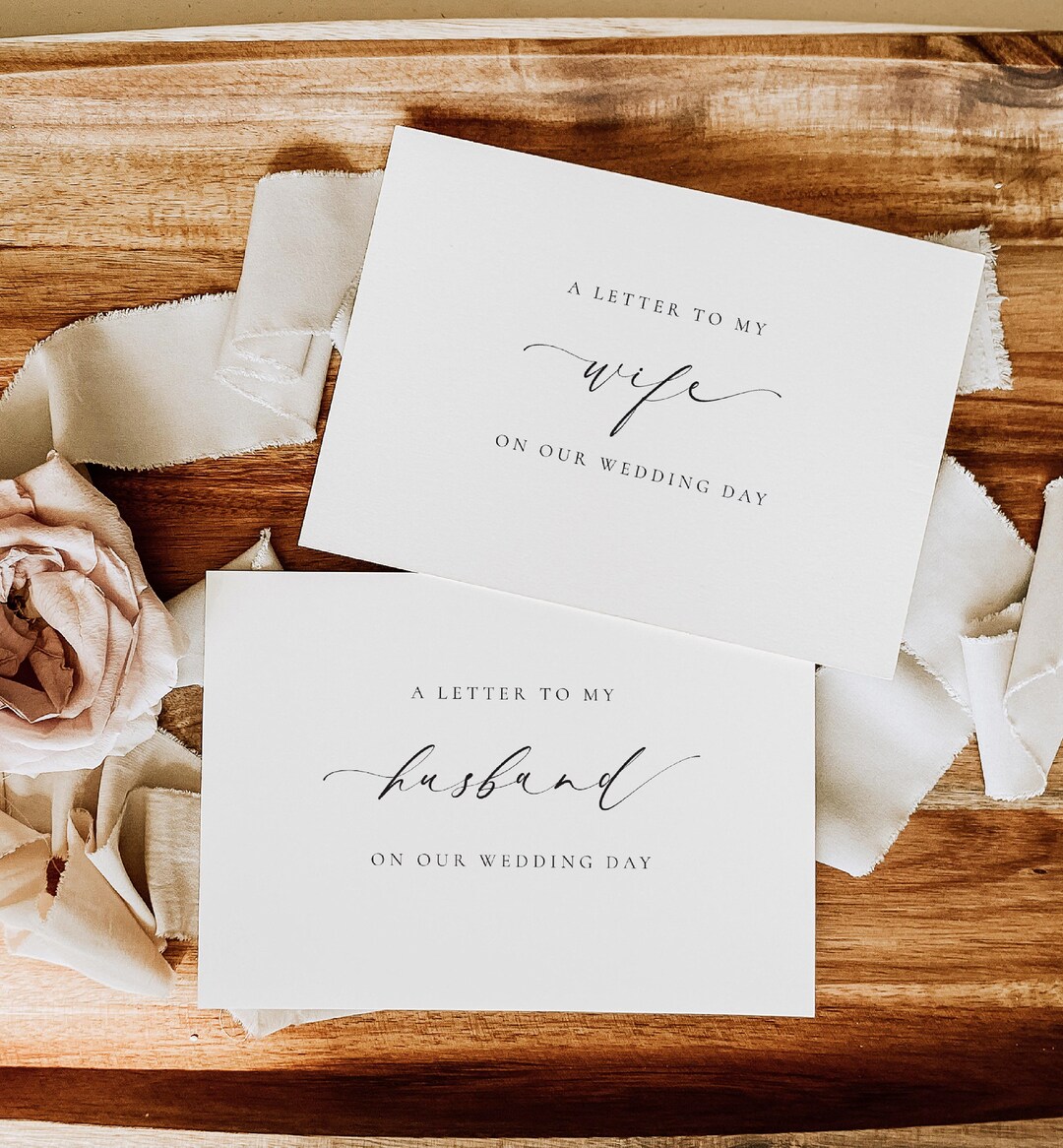 A Letter to My Wife, A Letter My Husband on Our Wedding Day Card ...
