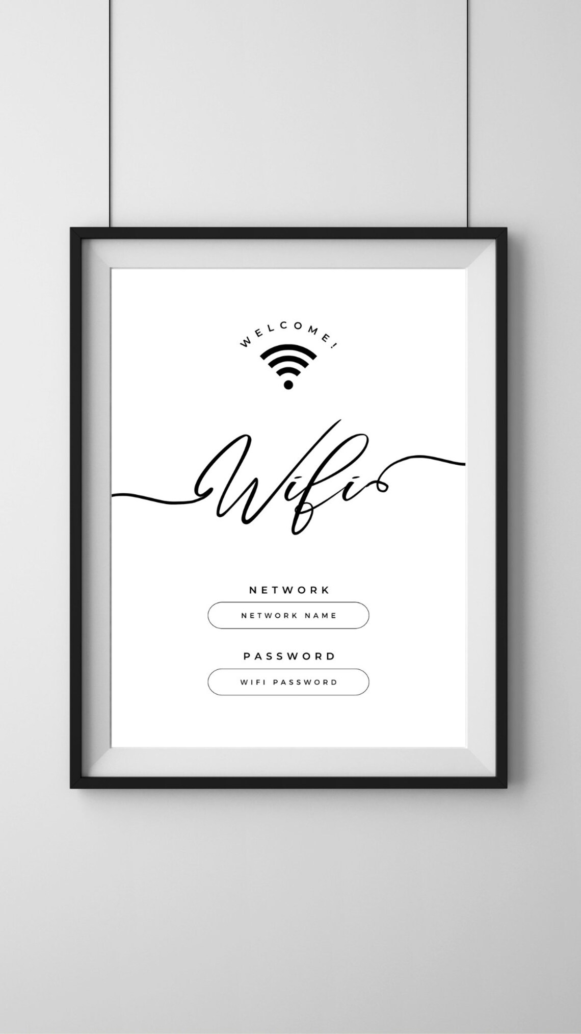 Airbnb Vrbo Rental WIFI Sign PRINTABLE Template - Etsy