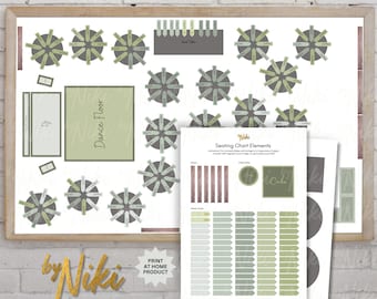 Seating Chart Elements, Seating Planner, Table Plan, Wedding Seating ...