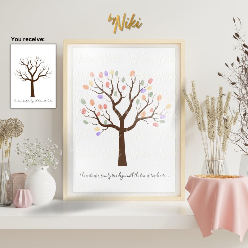 Diy Fingerprint Tree - Etsy