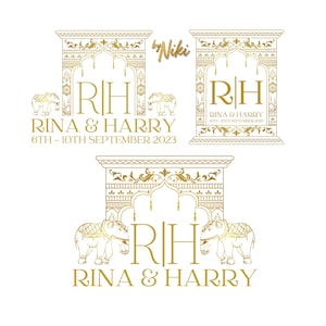 Custom Indian Wedding Logo | Personalised Wedding Monogram | South ...