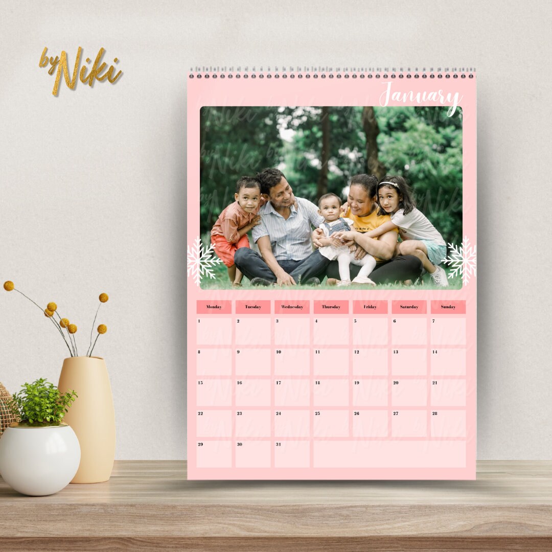 Pastel Photo 2024 Calendar | Personalised Calendar, Christmas Gift ...