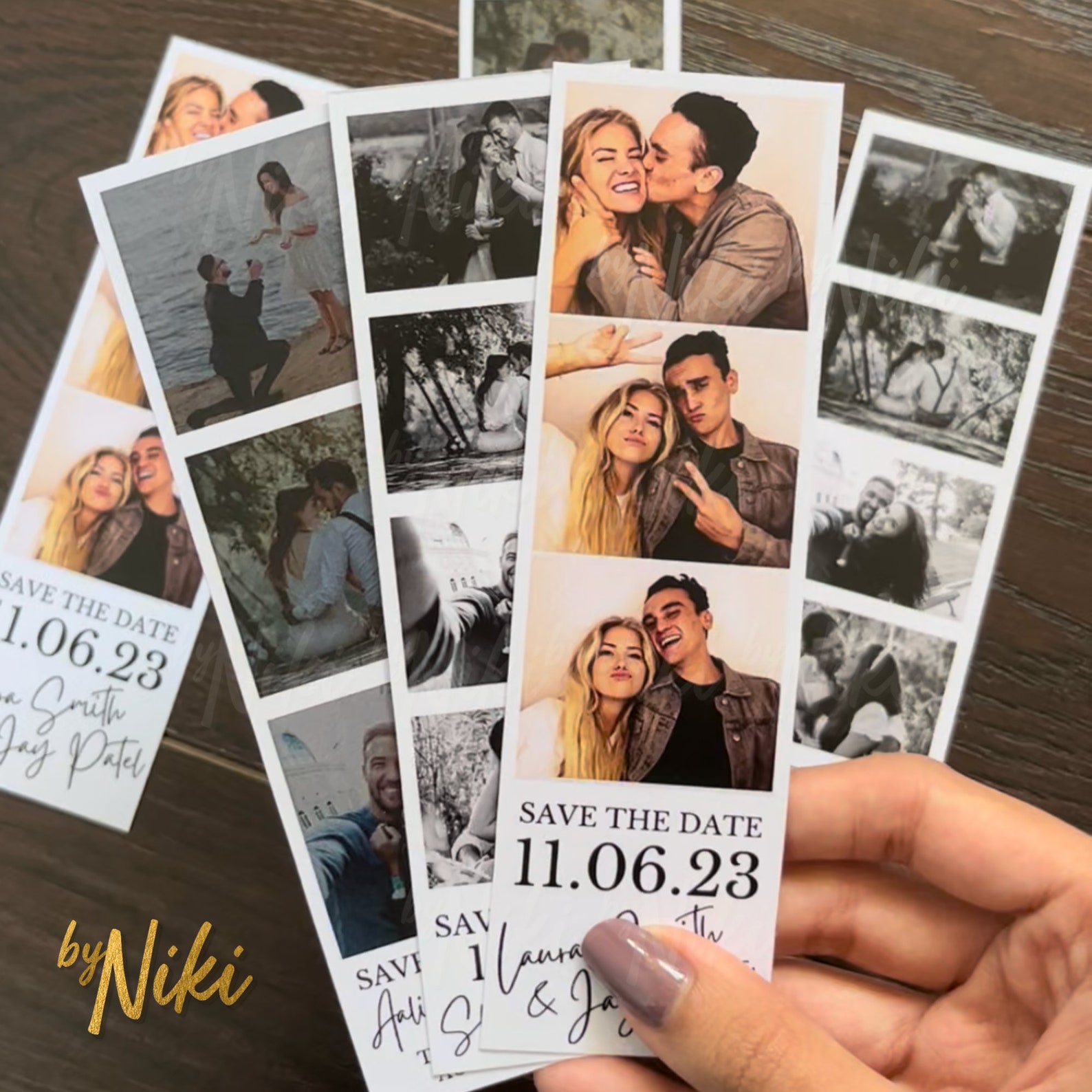 Polaroid Strip Save the Date Card | Photo Save the Date Cards, Custom ...