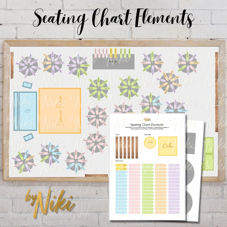Seating Chart Elements, Seating Planner, Table Plan, Wedding Seating ...