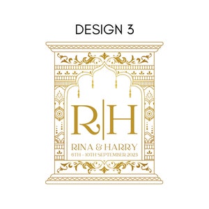 Custom Indian Wedding Logo | Personalised Wedding Monogram | South ...