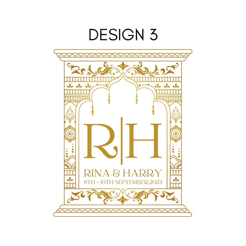 Custom Indian Wedding Logo | Personalised Wedding Monogram | South ...
