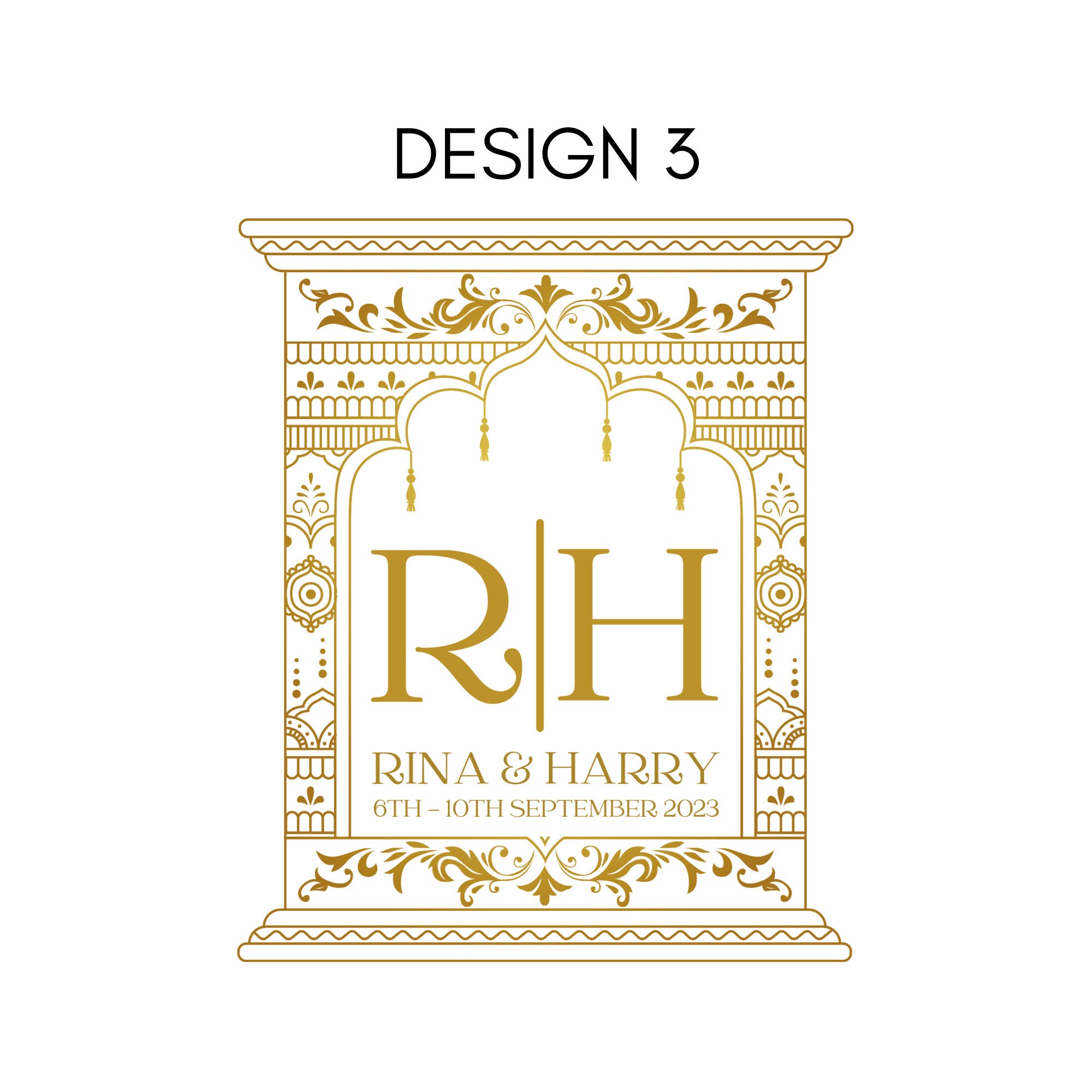 Custom Indian Wedding Logo | Personalised Wedding Monogram | South ...