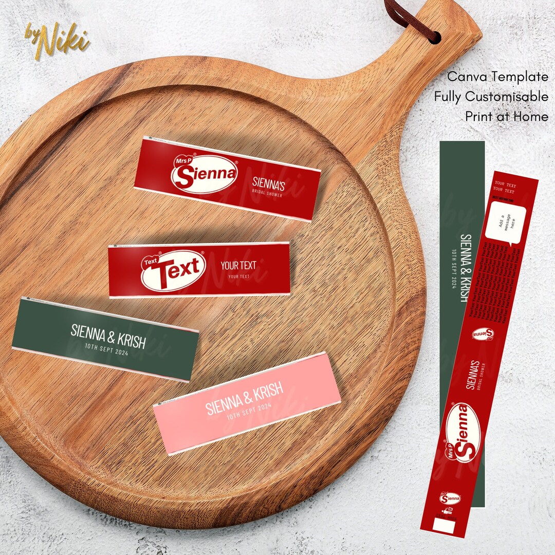 Custom 'kitkat' Wrappers | Custom Text Personalised Wedding Favours ...