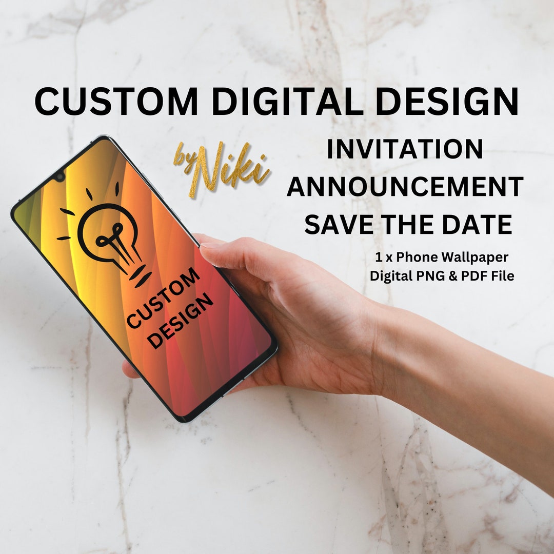 Custom Digital Design Invitation Announcement Save the - Etsy
