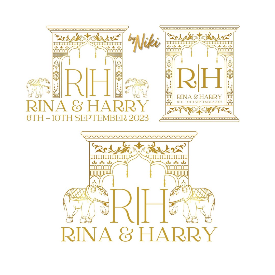 Custom Indian Wedding Logo | Personalised Wedding Monogram | South ...