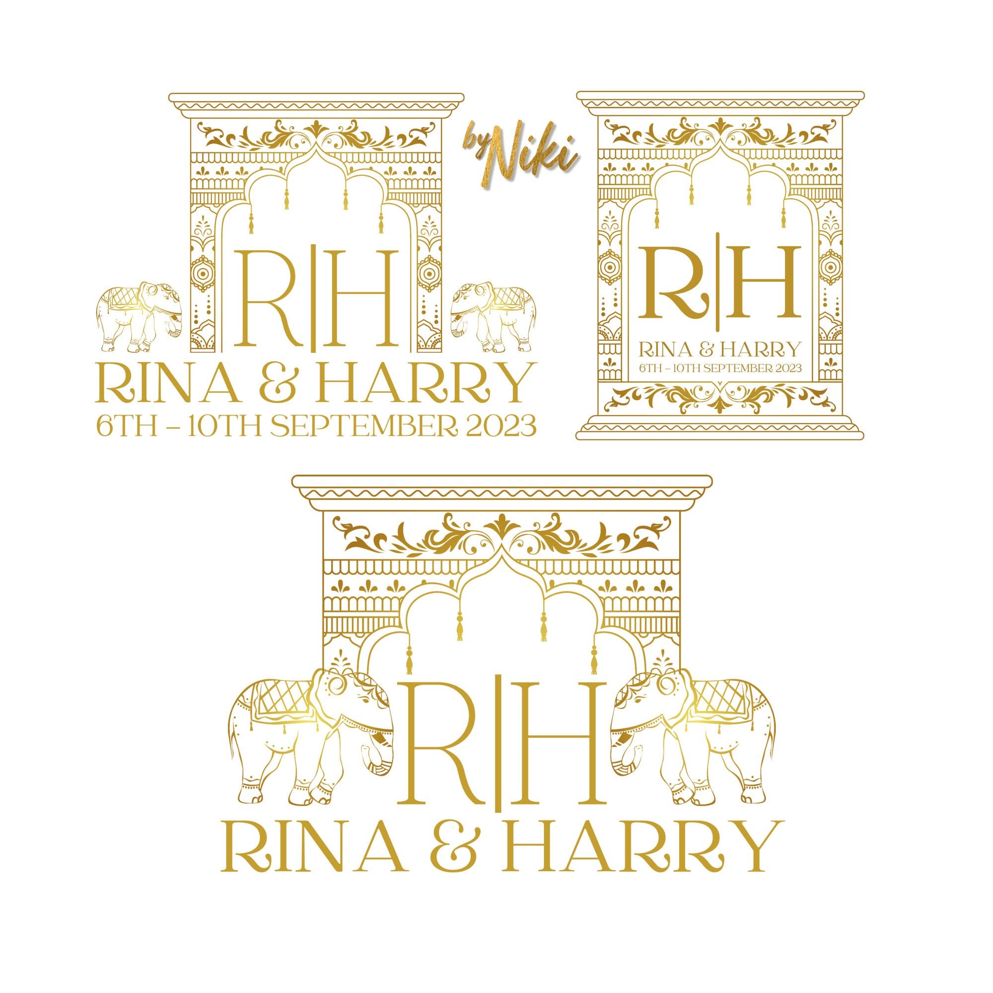 Custom Indian Wedding Logo | Personalised Wedding Monogram | South ...