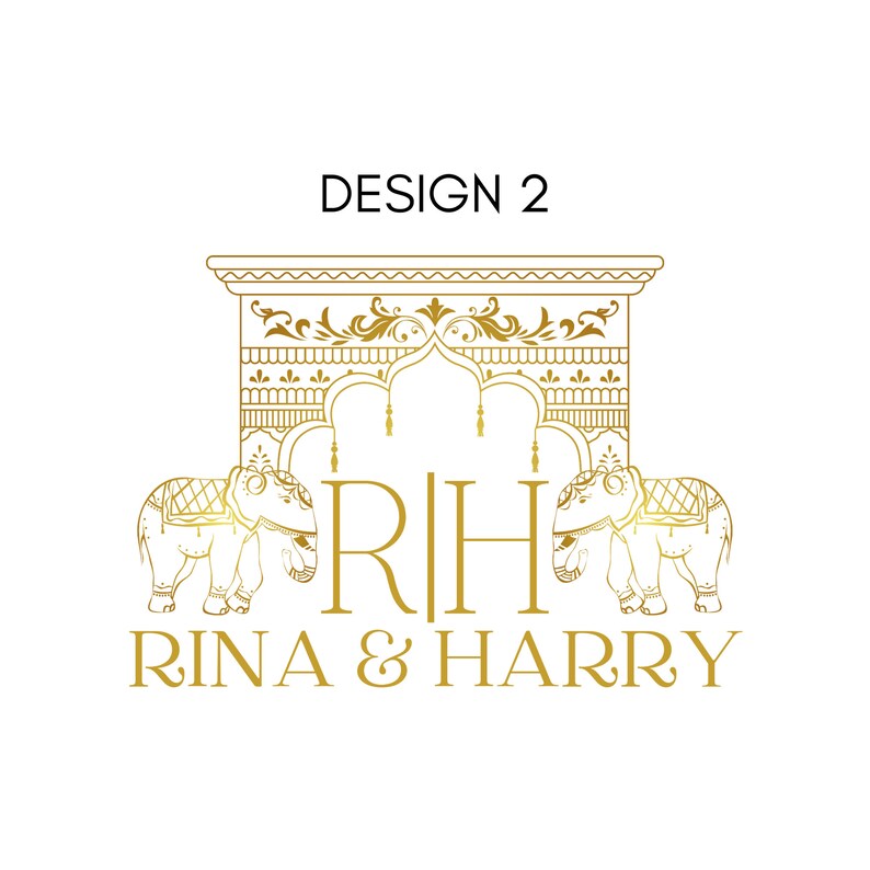 Custom Indian Wedding Logo | Personalised Wedding Monogram | South ...