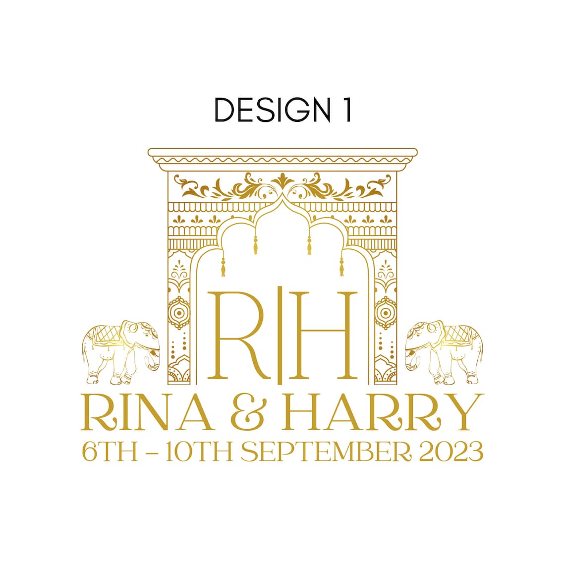 Custom Indian Wedding Logo | Personalised Wedding Monogram | South ...