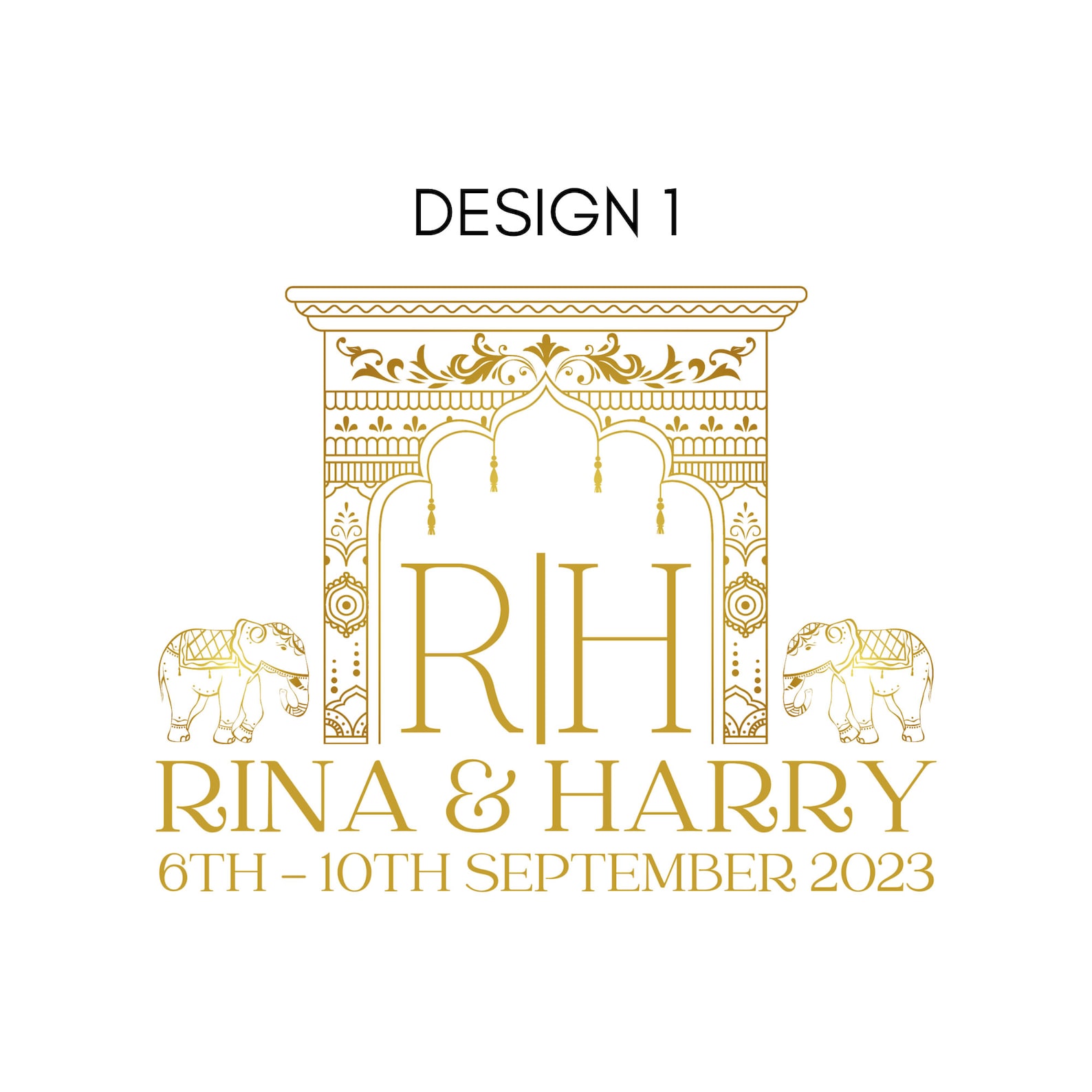 Custom Indian Wedding Logo | Personalised Wedding Monogram | South ...