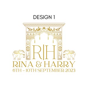 Custom Indian Wedding Logo | Personalised Wedding Monogram | South ...